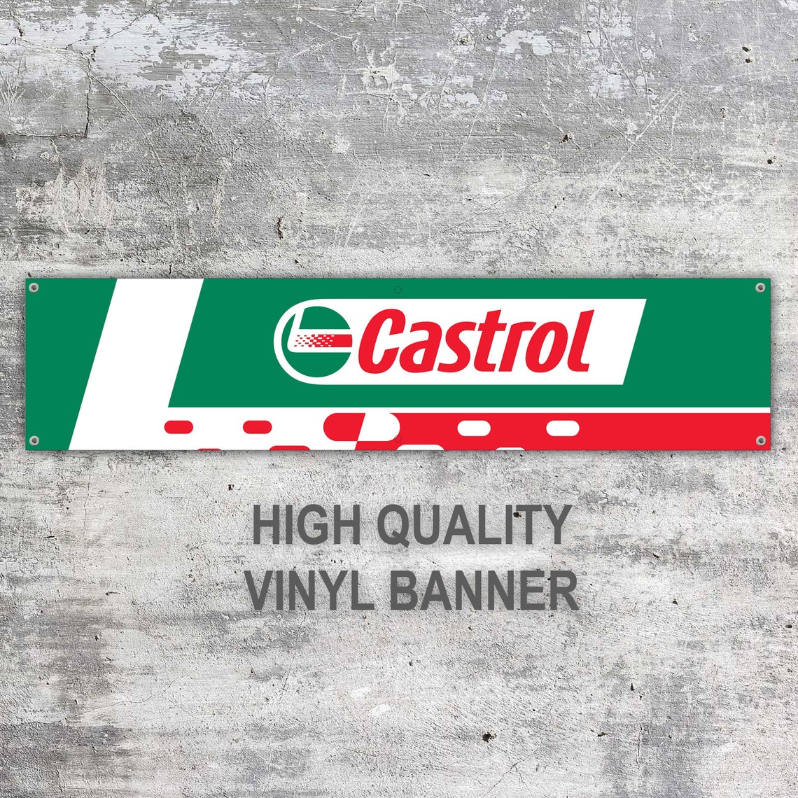 Castrol Vinyl Banner Workspace Sign Decoration Garage Car Bike ...