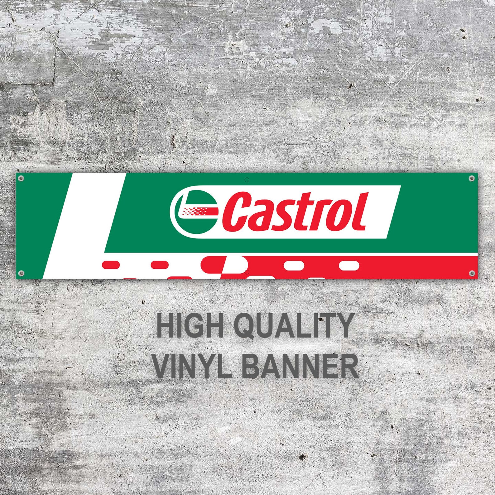 Castrol Vinyl Banner Workspace Sign Decoration Garage Car Bike ...