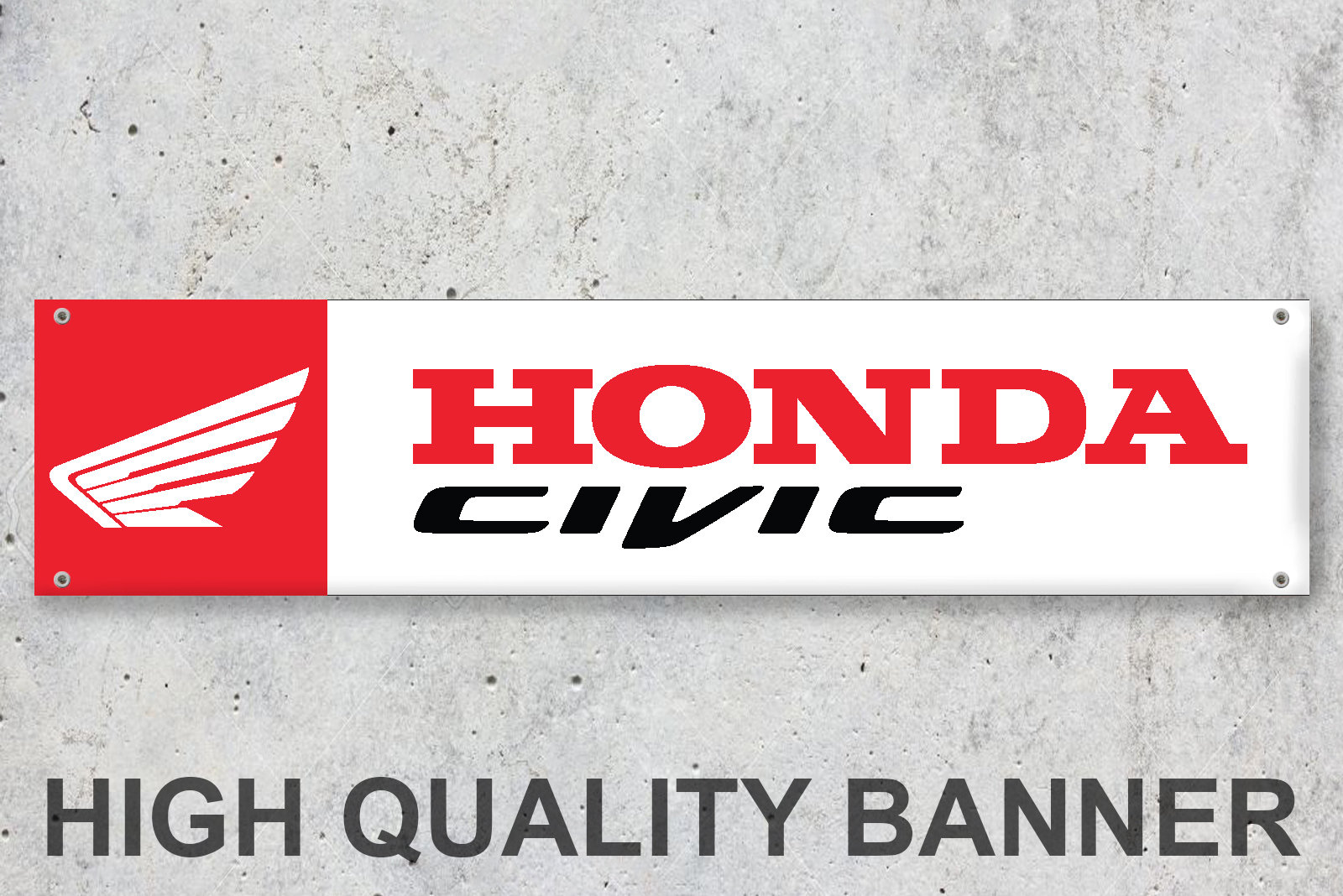Honda Civic Vinyl Banner Workspace Sign Decoration Garage Car Bike ...