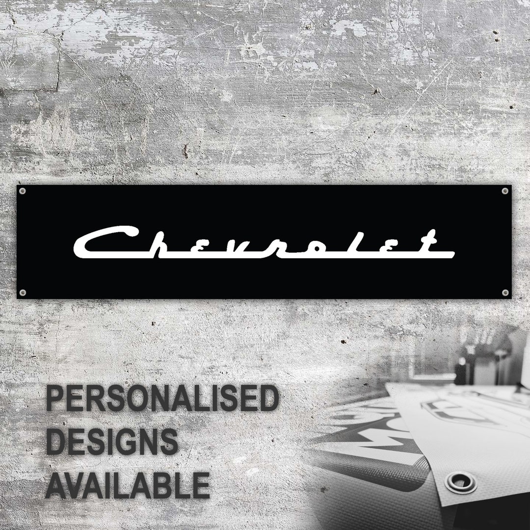 Chevrolet Classic Vinyl Banner Workspace Sign Decoration Garage Car ...