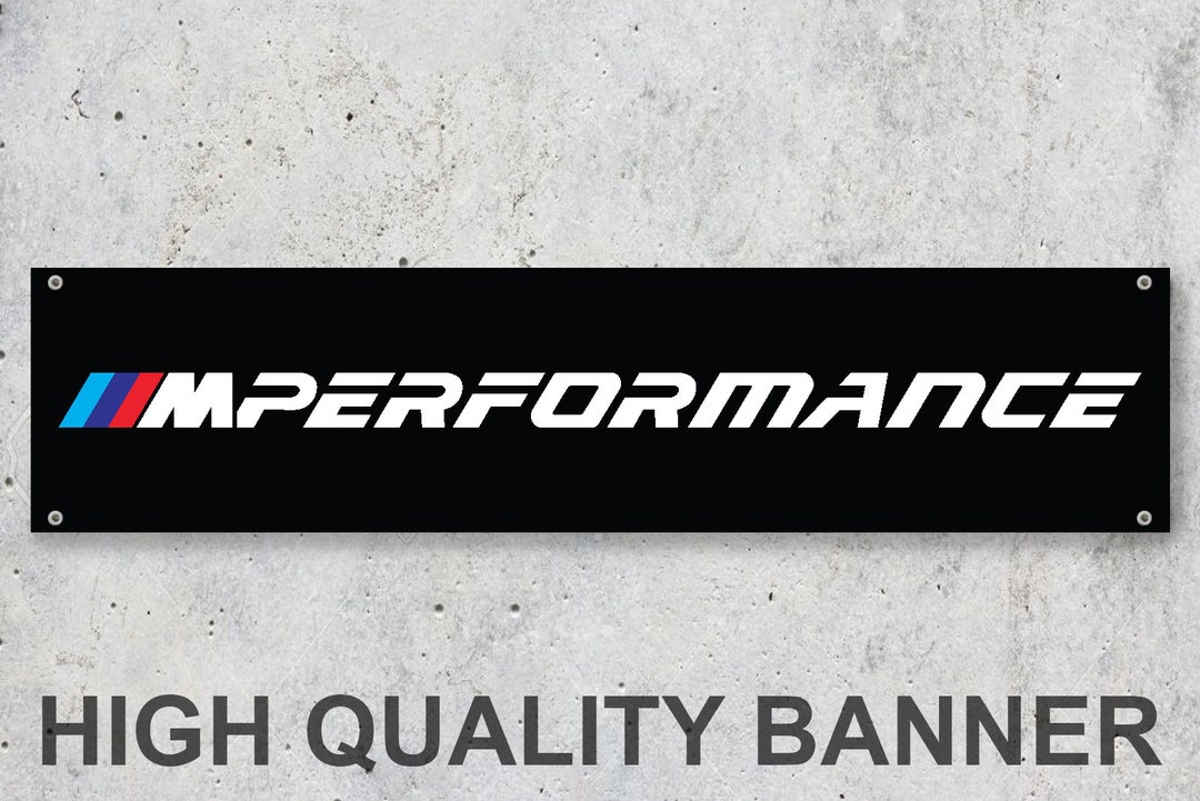 BMW M Performance Vinyl Banner Workspace Sign Decoration Garage Car ...