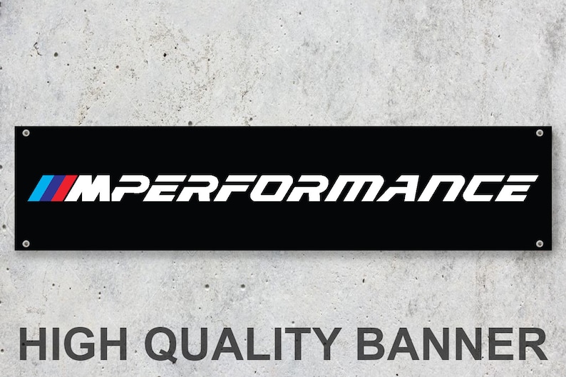 BMW M Performance Vinyl Banner Workspace Sign Decoration Garage Car ...