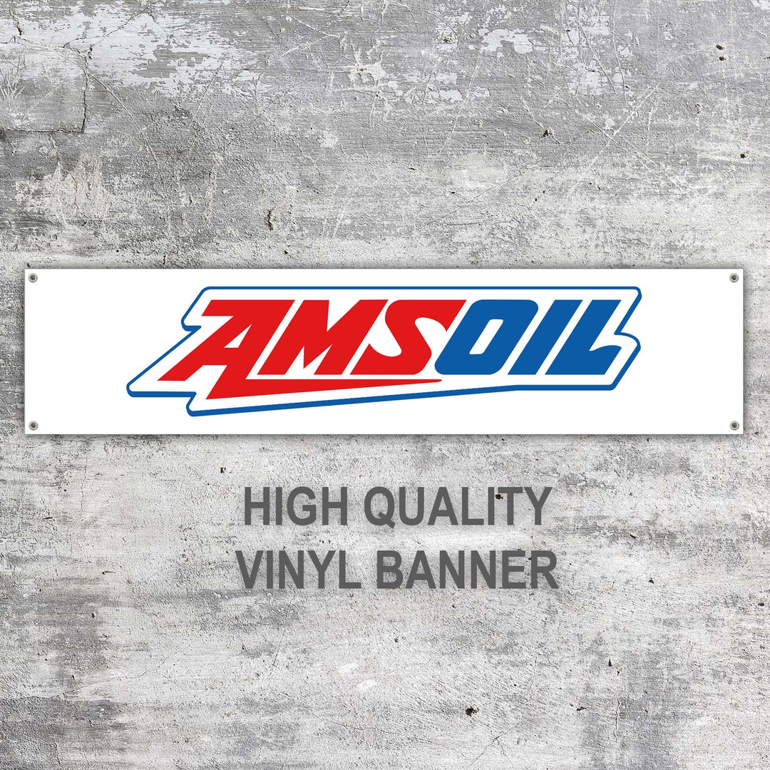 Amsoil Vinyl Banner Workspace Sign Decoration Garage Car Bike Motorbike ...