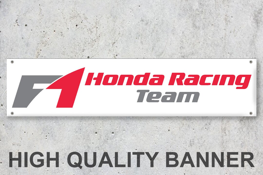 Honda F1 Racing Team Vinyl Banner Workspace Sign Decoration Garage Car ...
