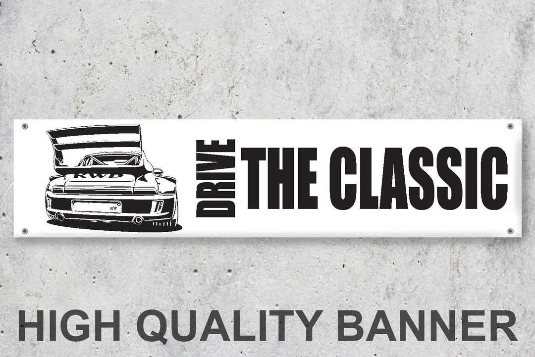 Porsche RWB Drive the Classic Vinyl Banner Workspace Sign Decoration ...