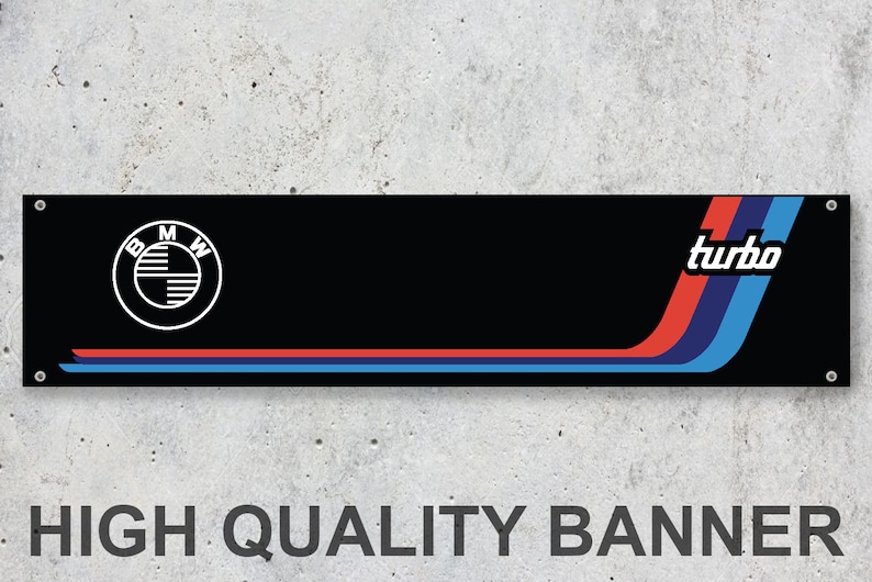 BMW Turbo 2002 Vinyl Banner Workspace Sign Decoration Garage Car Bike ...