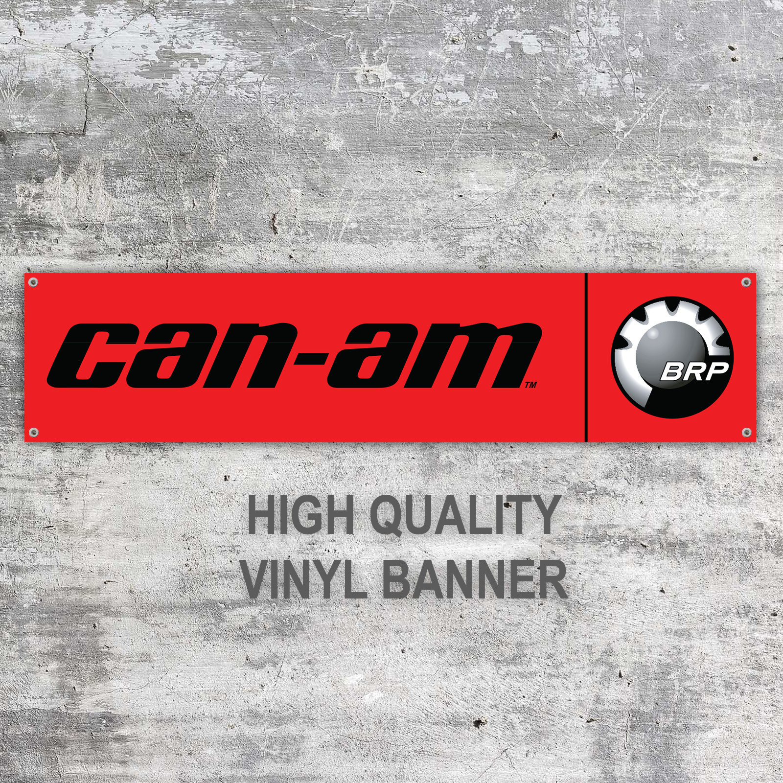 Canam Vinyl Banner Workspace Sign Decoration Garage Car Bike Motorbike ...