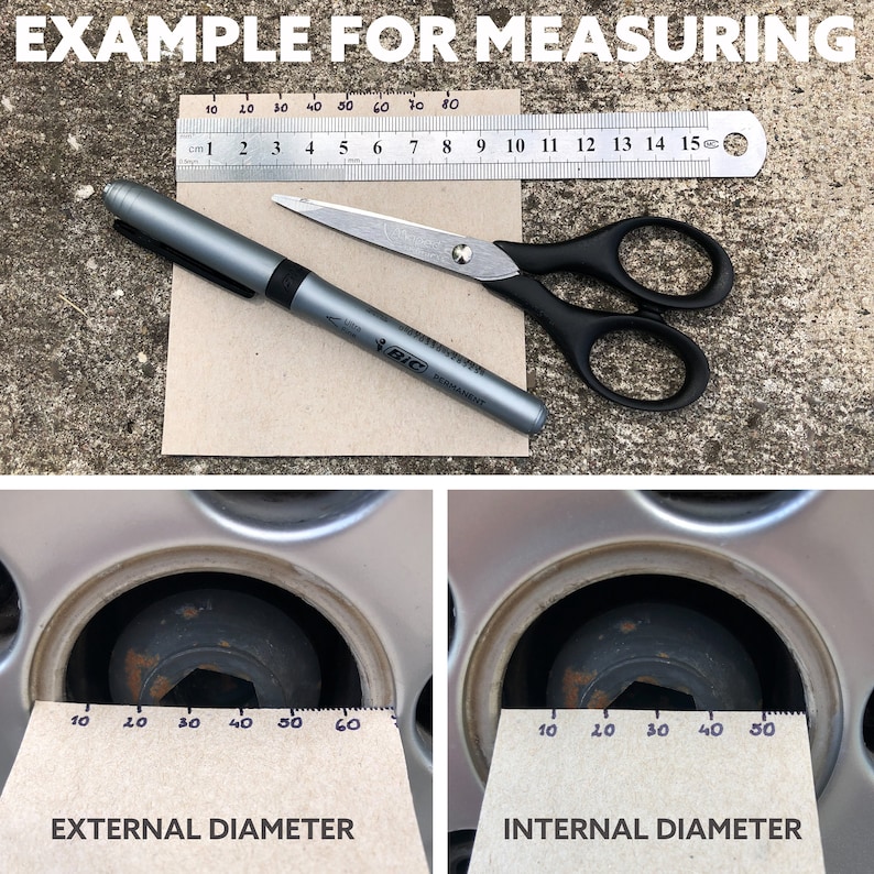 59mm / 54mm Wheel Center Hub Caps Covers IRON CROSS Emblem Logo for ...