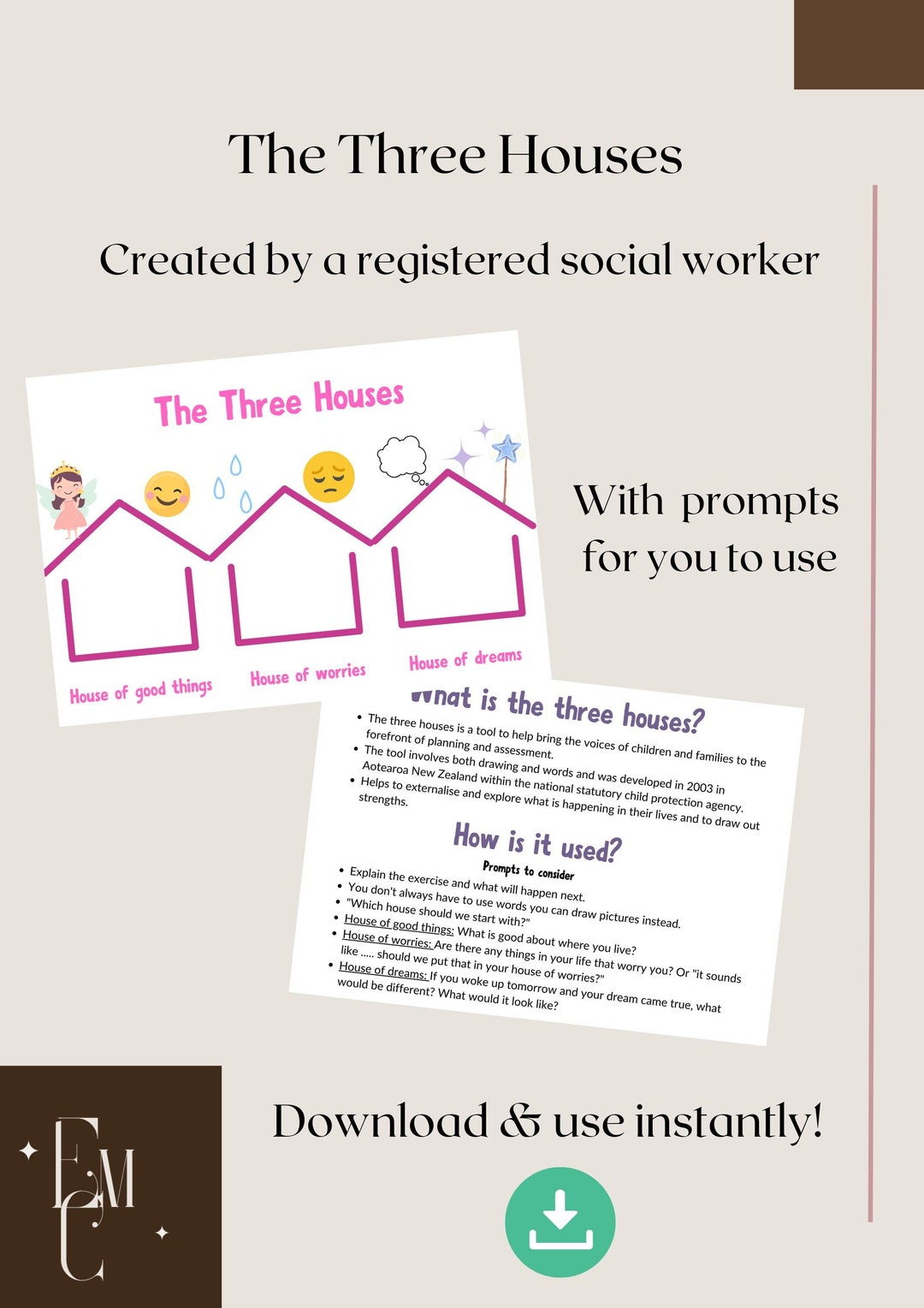 The Three Houses the Three Houses Activity Children - Etsy