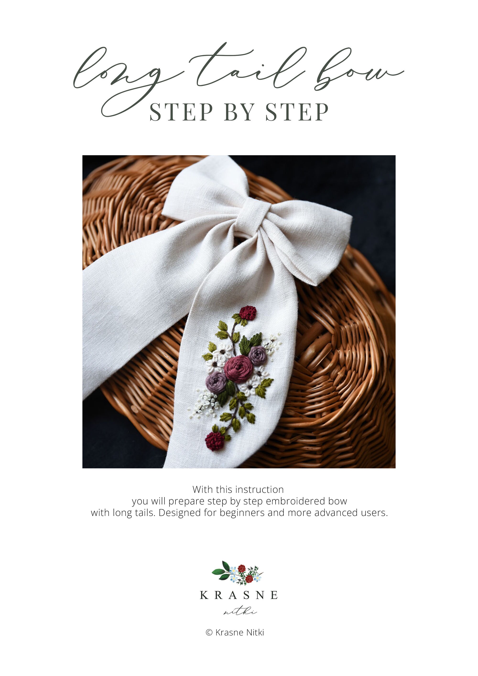 PDF Step by Step Embroidery Instruction Long Tail Bow Stitch Guide ...