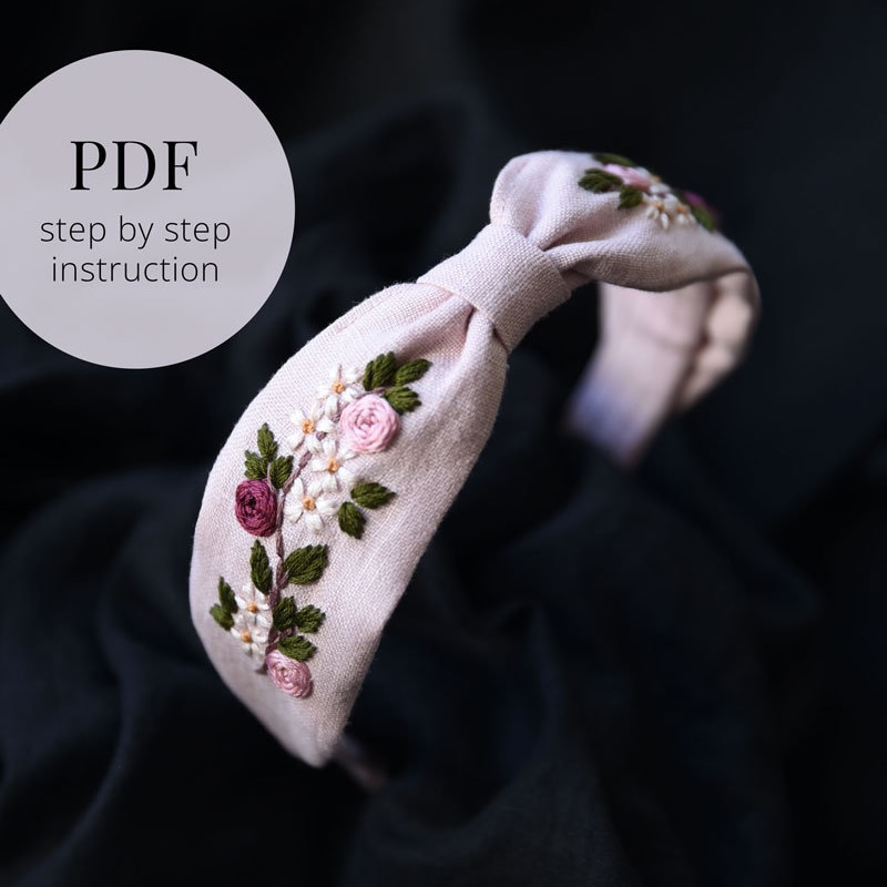 Embroidered Kids Hairband - Etsy