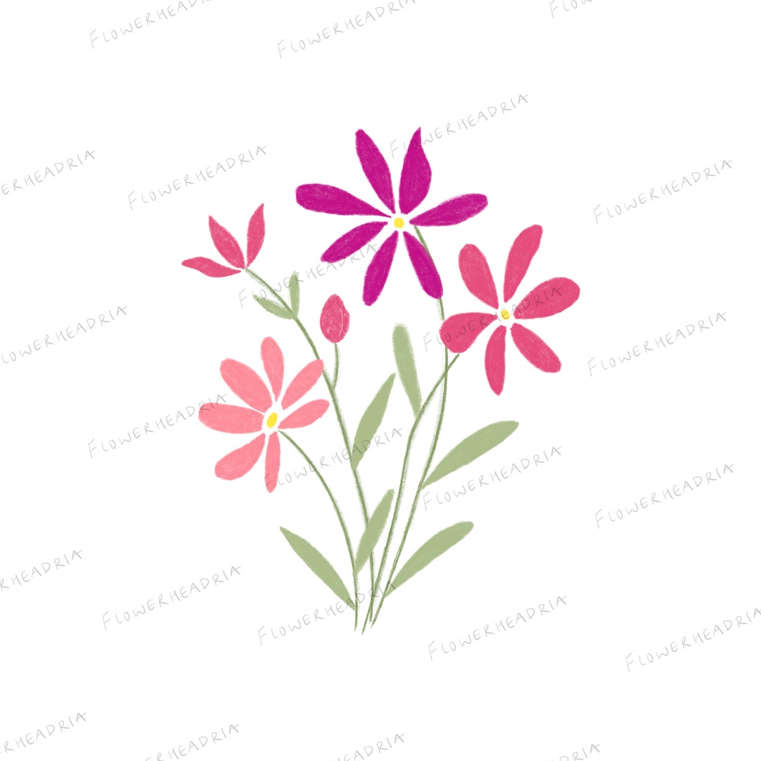 Handmade Digital Floral Design - Etsy
