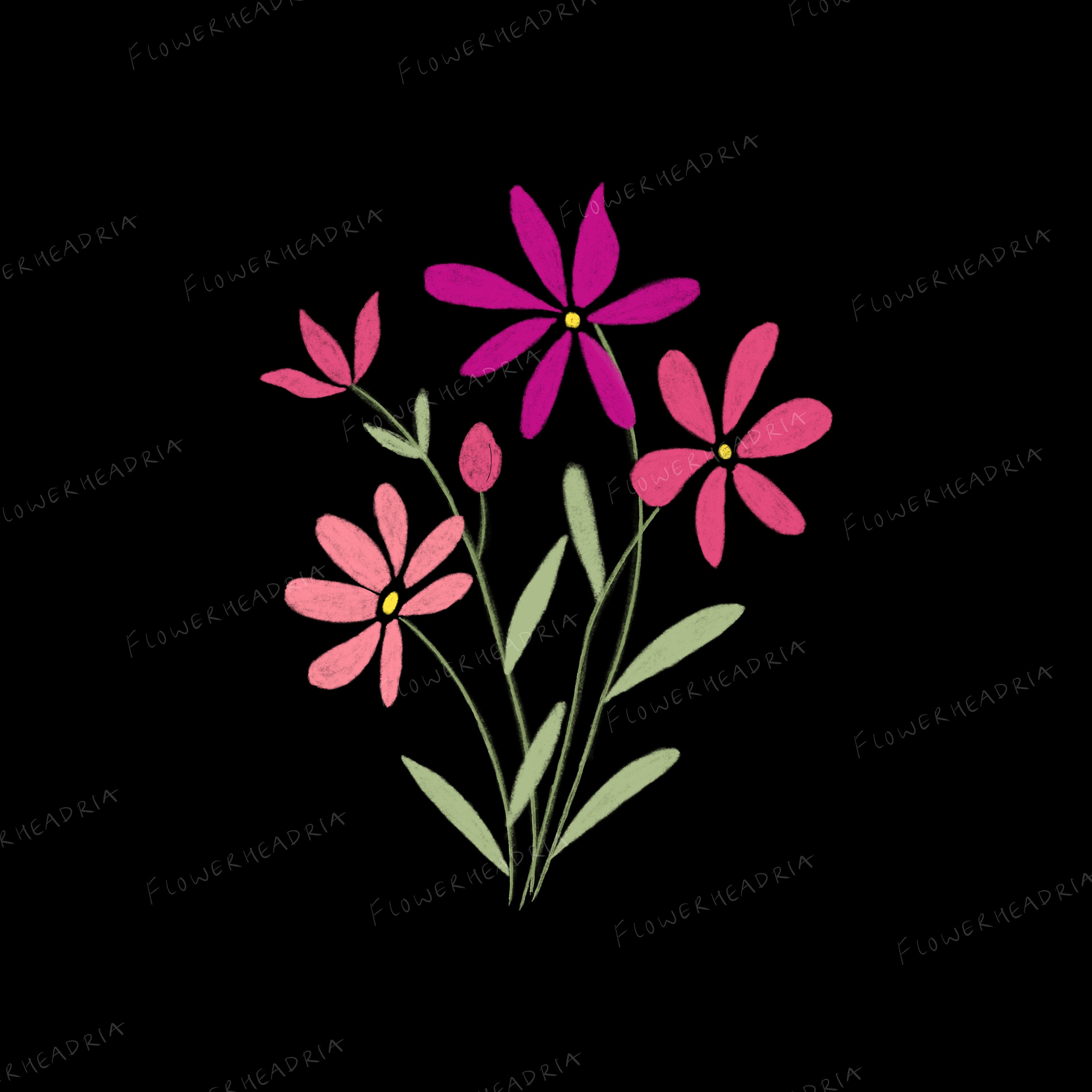 Handmade Digital Floral Design - Etsy