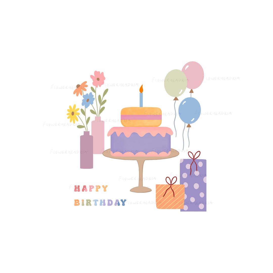 Happy Birthday Digital Design - Etsy