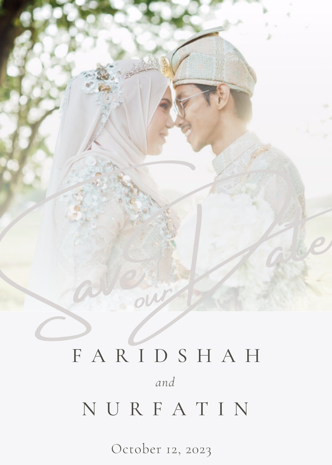 Simple Wedding Card Templete - Etsy