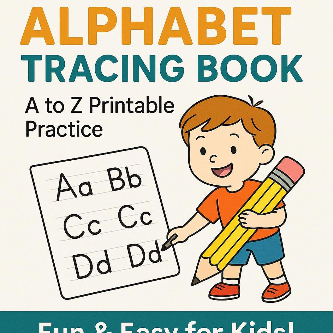 Alphabet Tracing Workbook A-Z Printable PDF for Preschool and ...