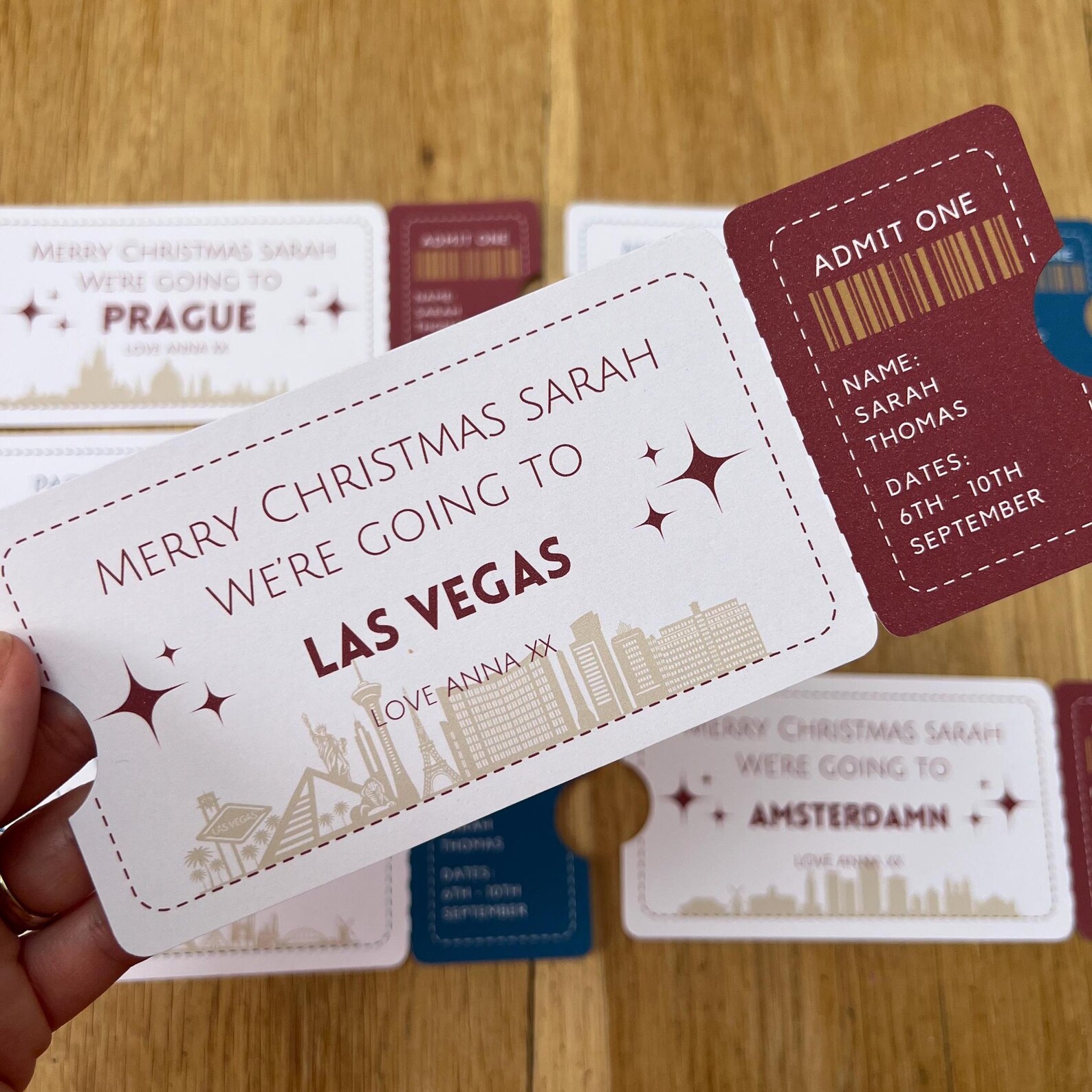 Personalised City Break Ticket, Custom Holiday Ticket, Custom Holiday ...