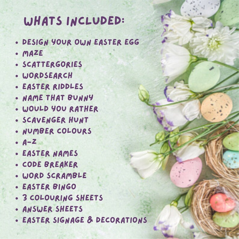 Easter Activity Printable, Easter Games, Easter Word Search, Easter ...