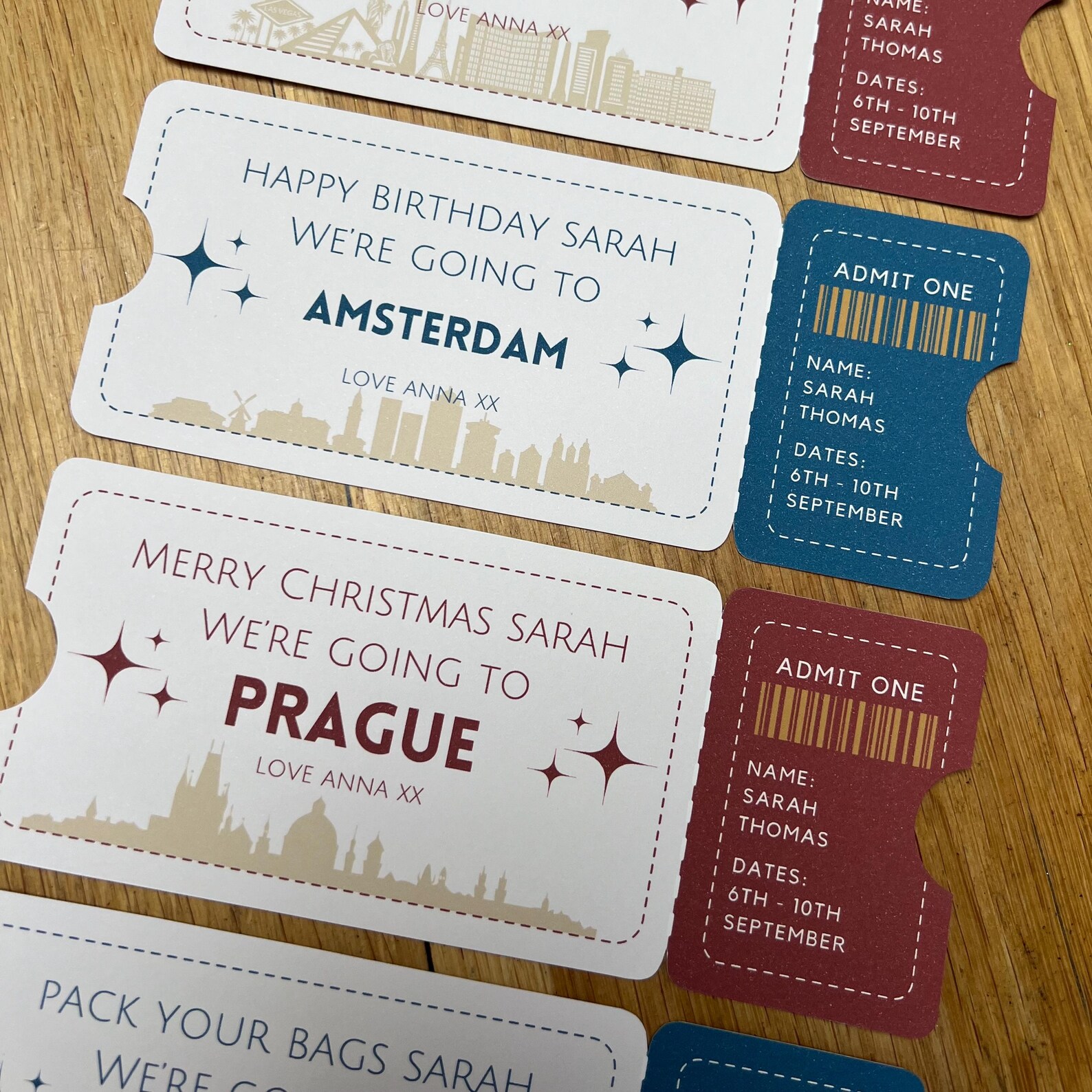 Personalized Holiday Reveal Ticket: Surprise City Break Gift Voucher - Etsy