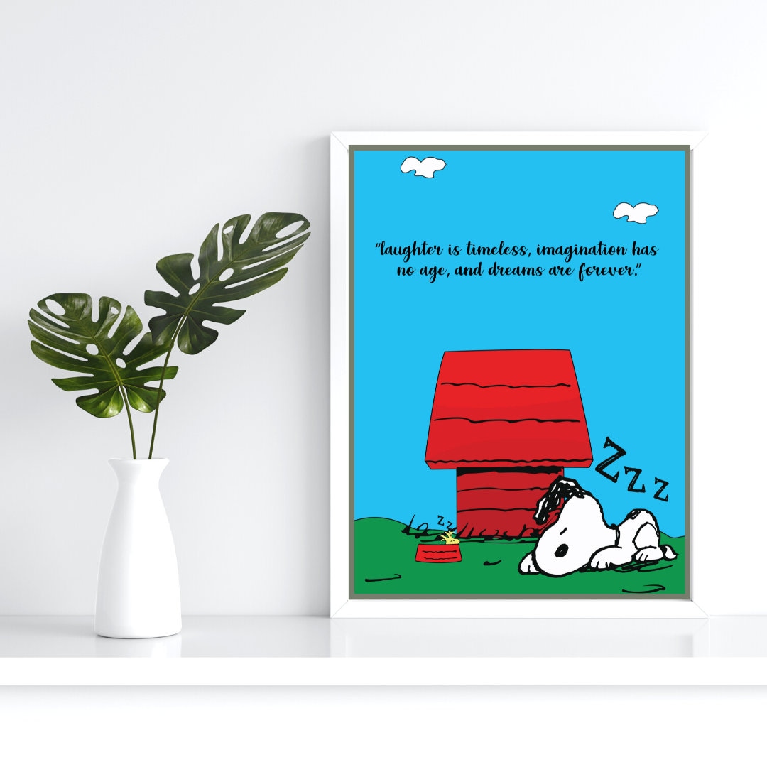 Snoopy and Woodstock Motivational Wall Art Print Digital Files - Etsy