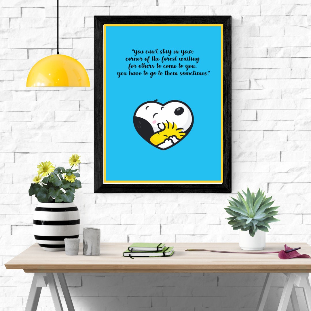 Snoopy Wall Art Print Poster, Snoopy Print, Cartoon Print, Kids Room ...