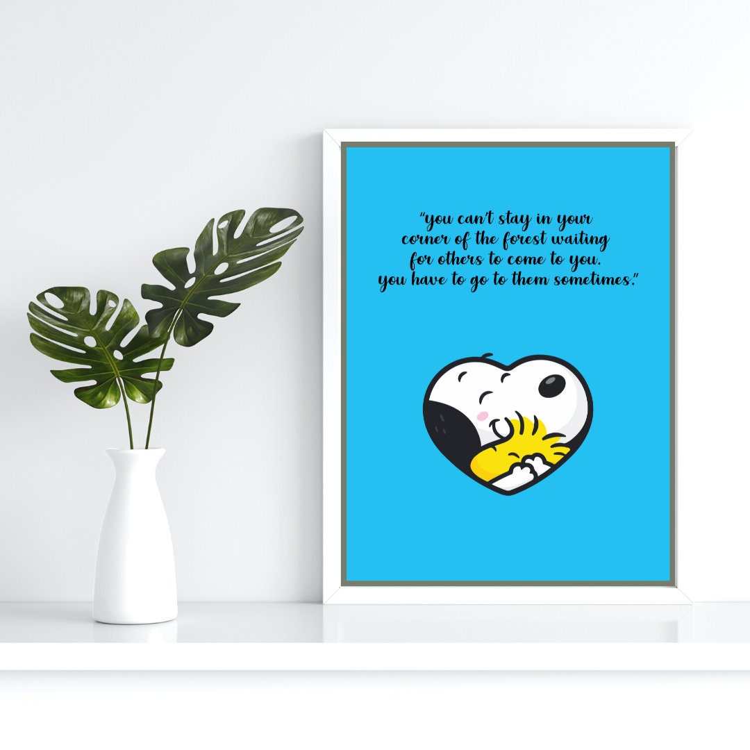 Snoopy Wall Art Print Poster, Snoopy Print, Cartoon Print, Kids Room ...