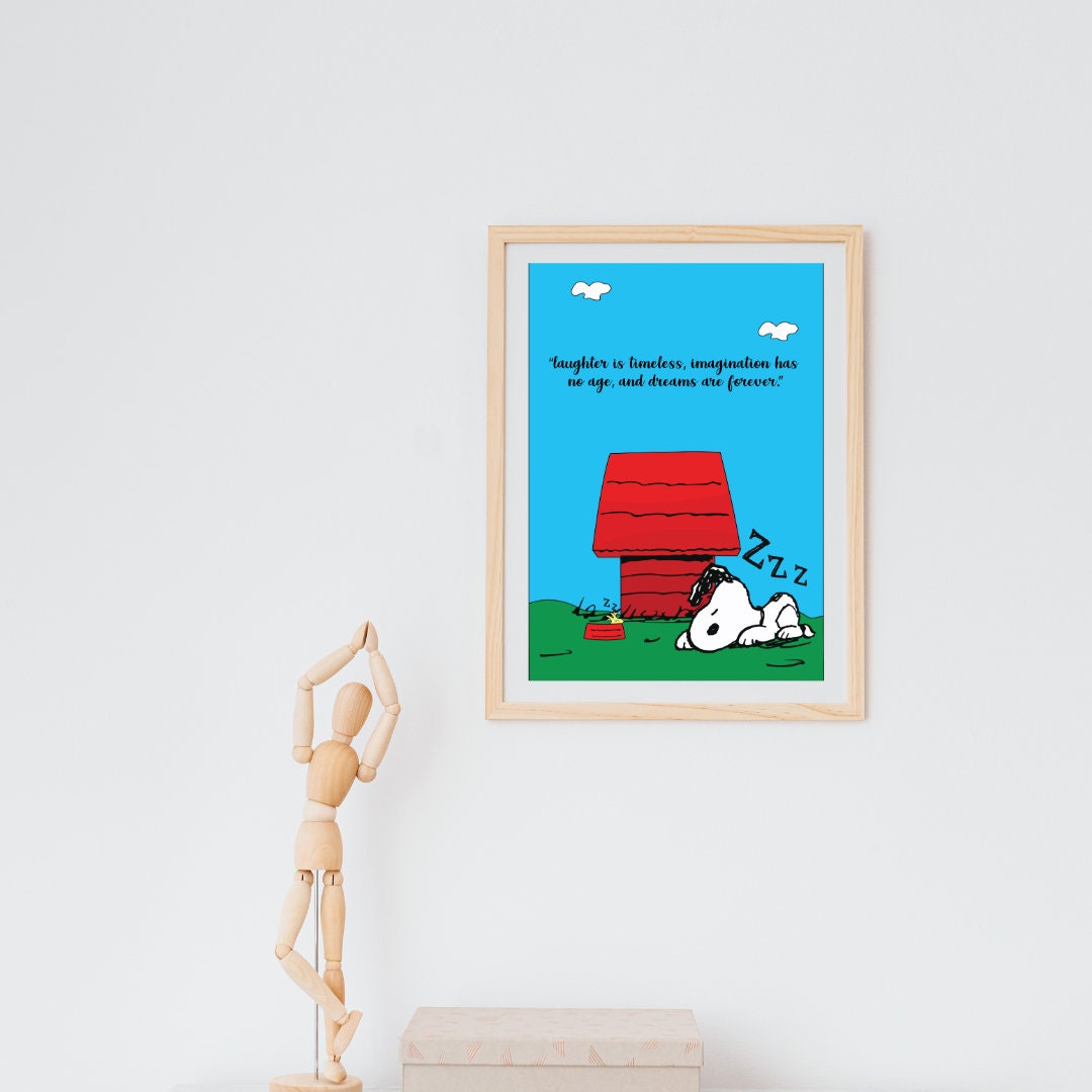 Snoopy and Woodstock Motivational Wall Art Print Digital Files - Etsy