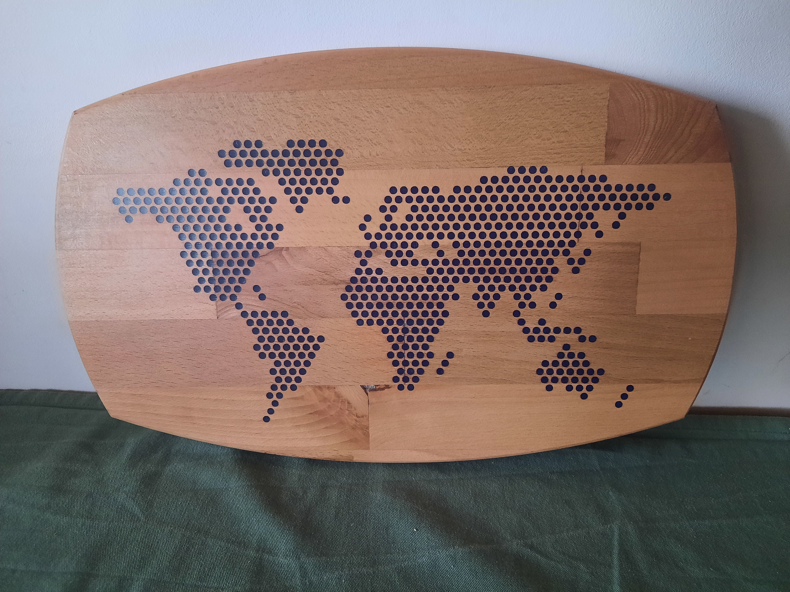 Wooden World Map Wall Decoration - Etsy