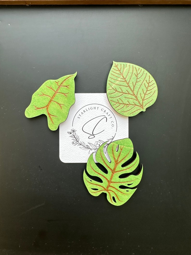 Tropical Leaf Magnet Set: Laser Cut Wood Plant Decor - Etsy Canada