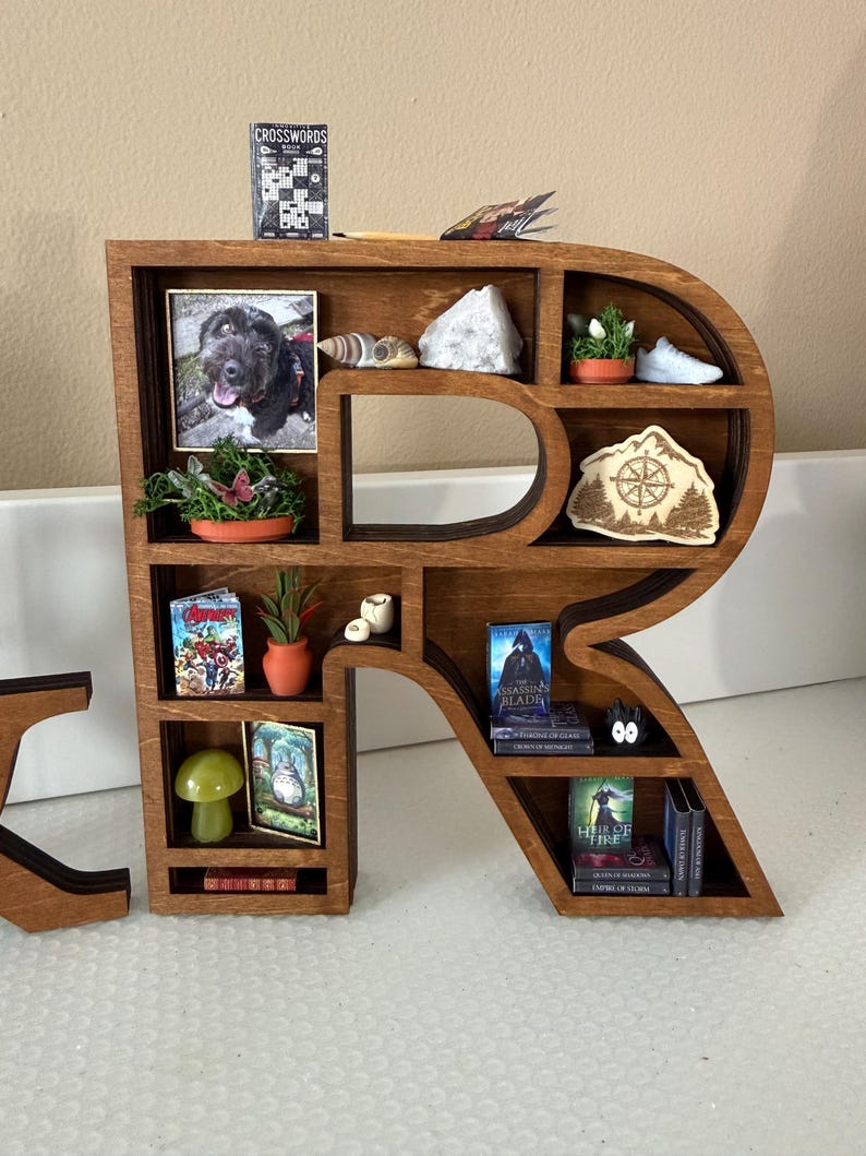 Personalized Miniature Letter Bookshelf for Couples - Etsy