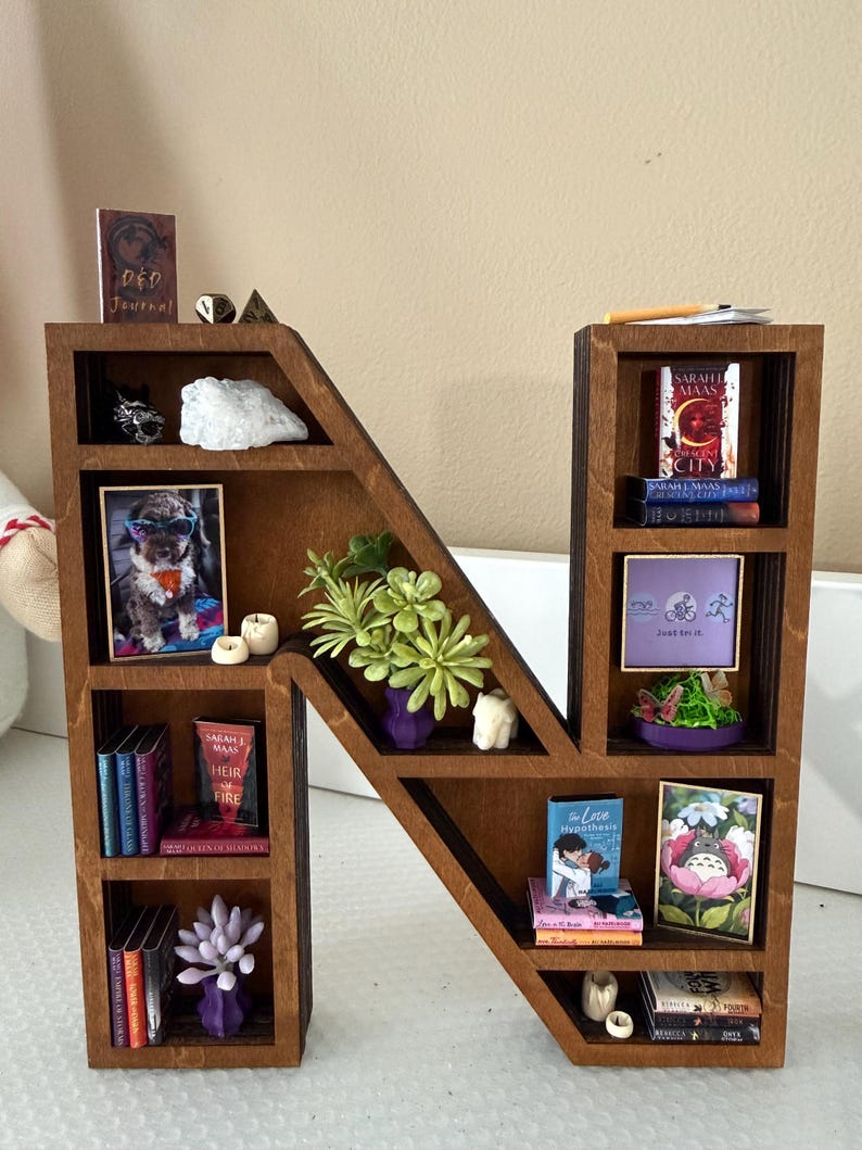 Personalized Miniature Letter Bookshelf for Couples - Etsy