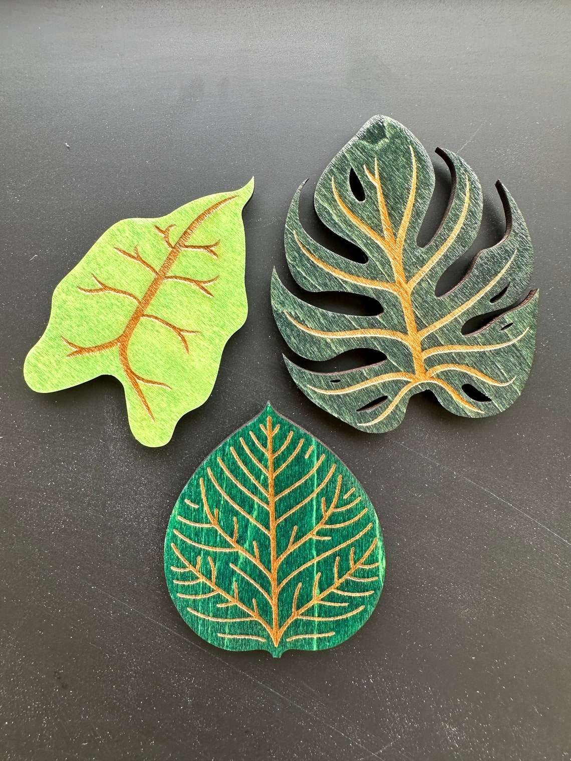 Tropical Leaf Magnet Set: Laser Cut Wood Plant Decor - Etsy Canada