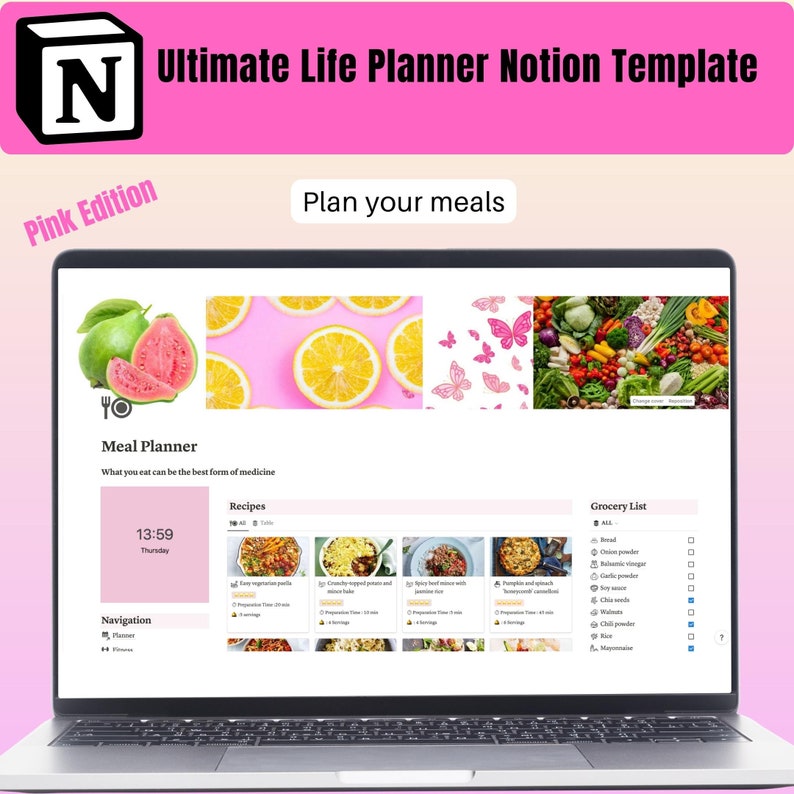 Notion Template Life Planner,notion Dashboard,notion Aesthetic ...
