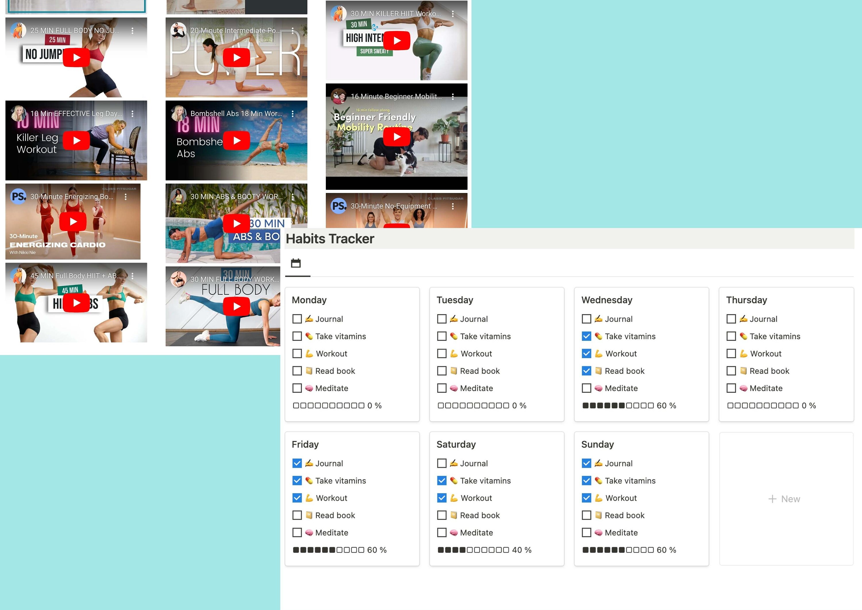 Notion Template, Fitness Tracker, Fitness Planner, Digital Fitness ...