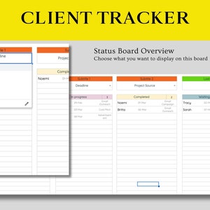 Client Tracker Spreadsheet, Google Sheets Client,order Tracker,small ...