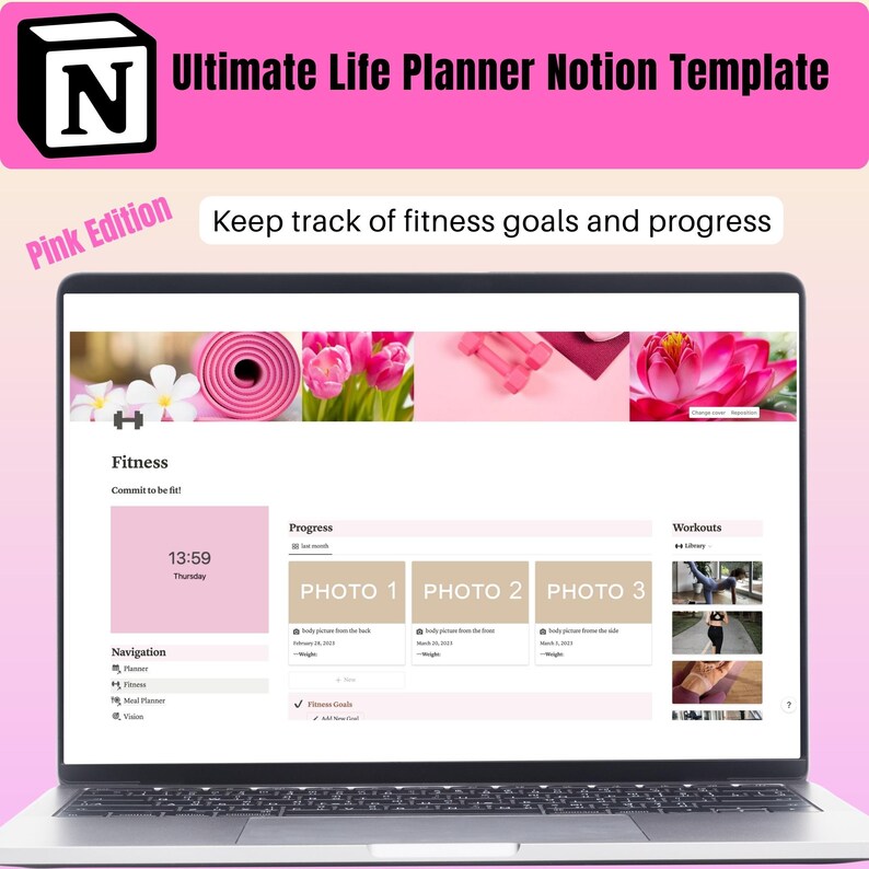 Notion Template, Notion Dashboard, Notion Calendar, Personal Planner ...