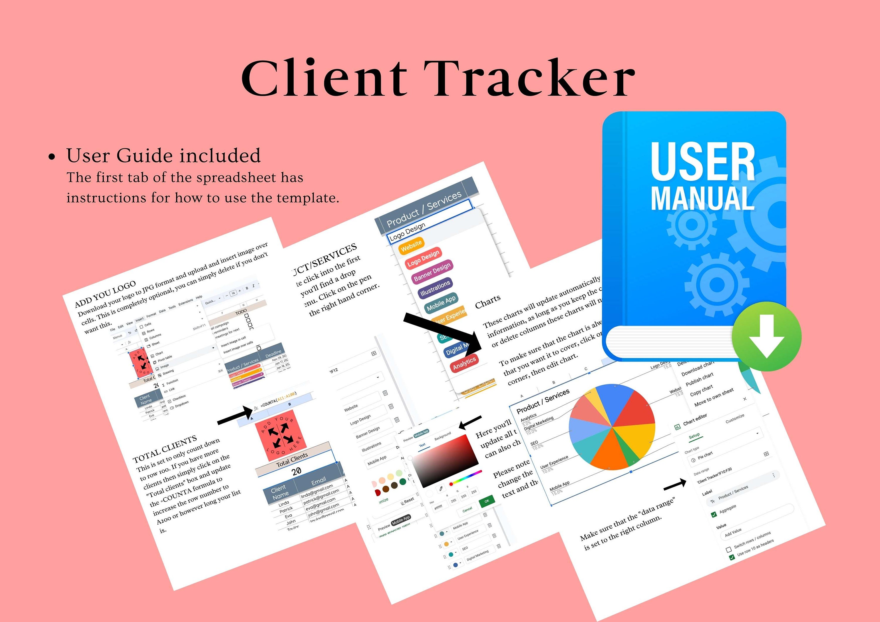 Client Tracker Spreadsheet, Google Sheets Client,order Tracker,small ...