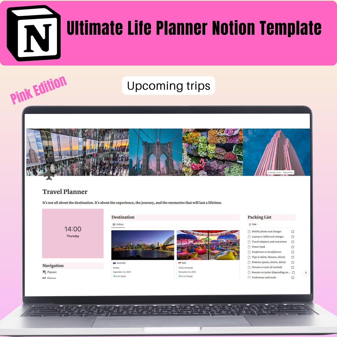 Notion Template, Notion Dashboard, Notion Calendar, Personal Planner, Notion Planner, All in One ...