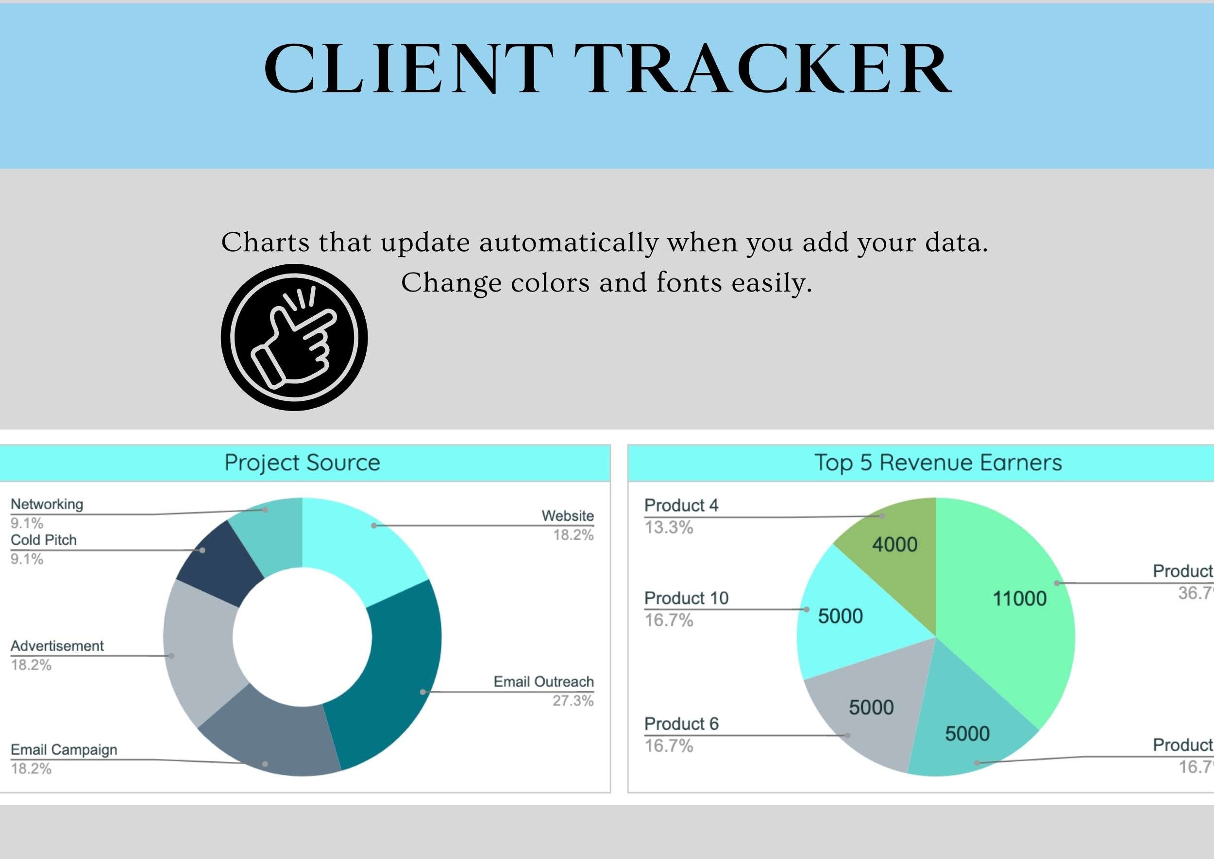 Client Tracker Spreadsheet, Client Management CRM, Google Sheets Client ...