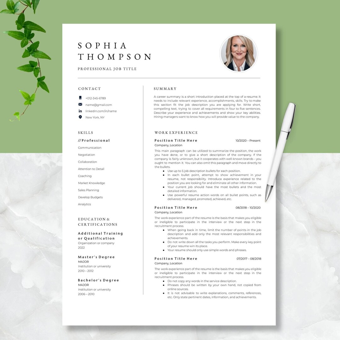 Resume Template Google Docs, Finance CV Template, Resume Cover Letter ...