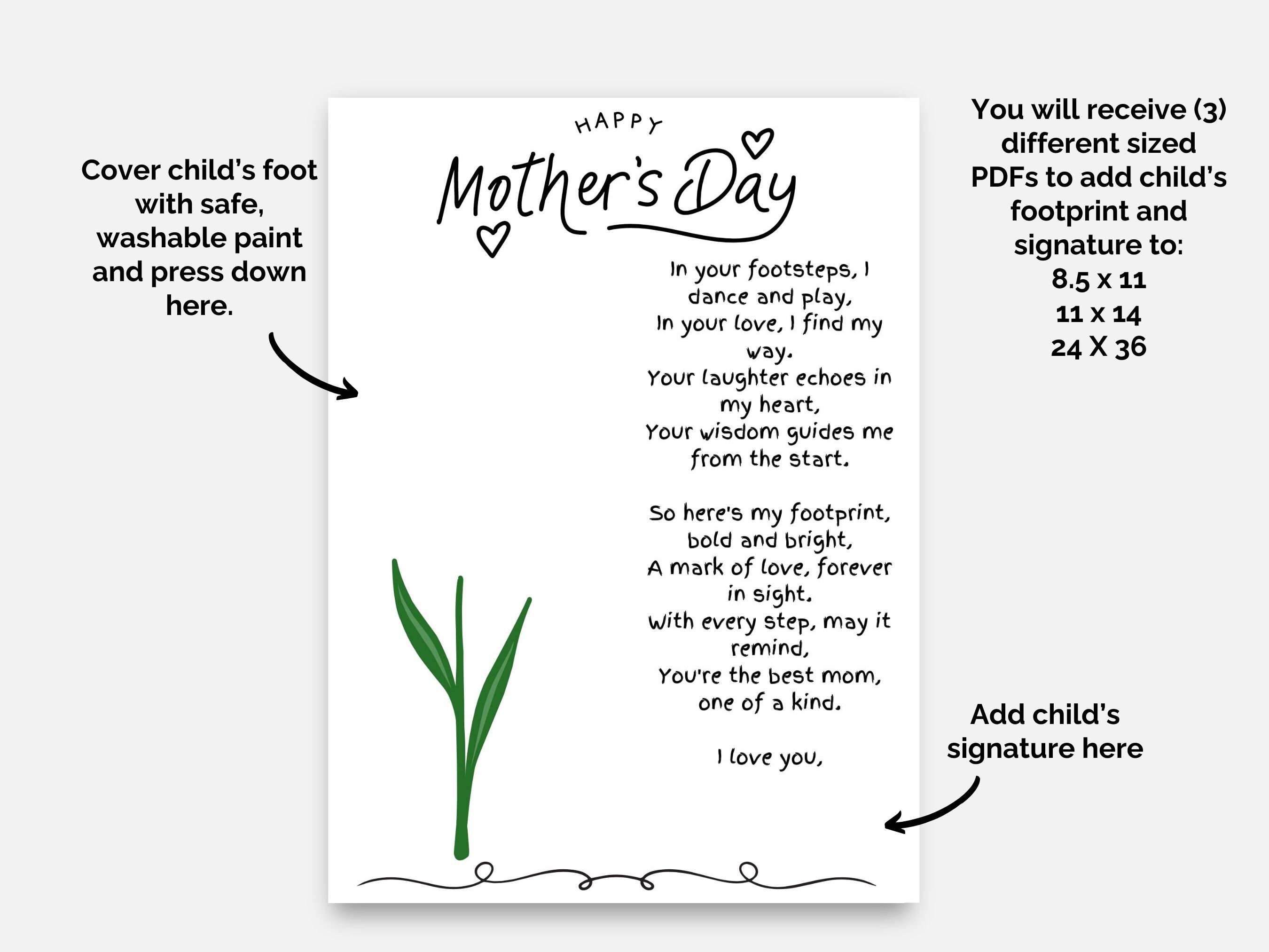 Flower Handprint Art, Mothers Day Handprint Footprint Craft for Babies ...