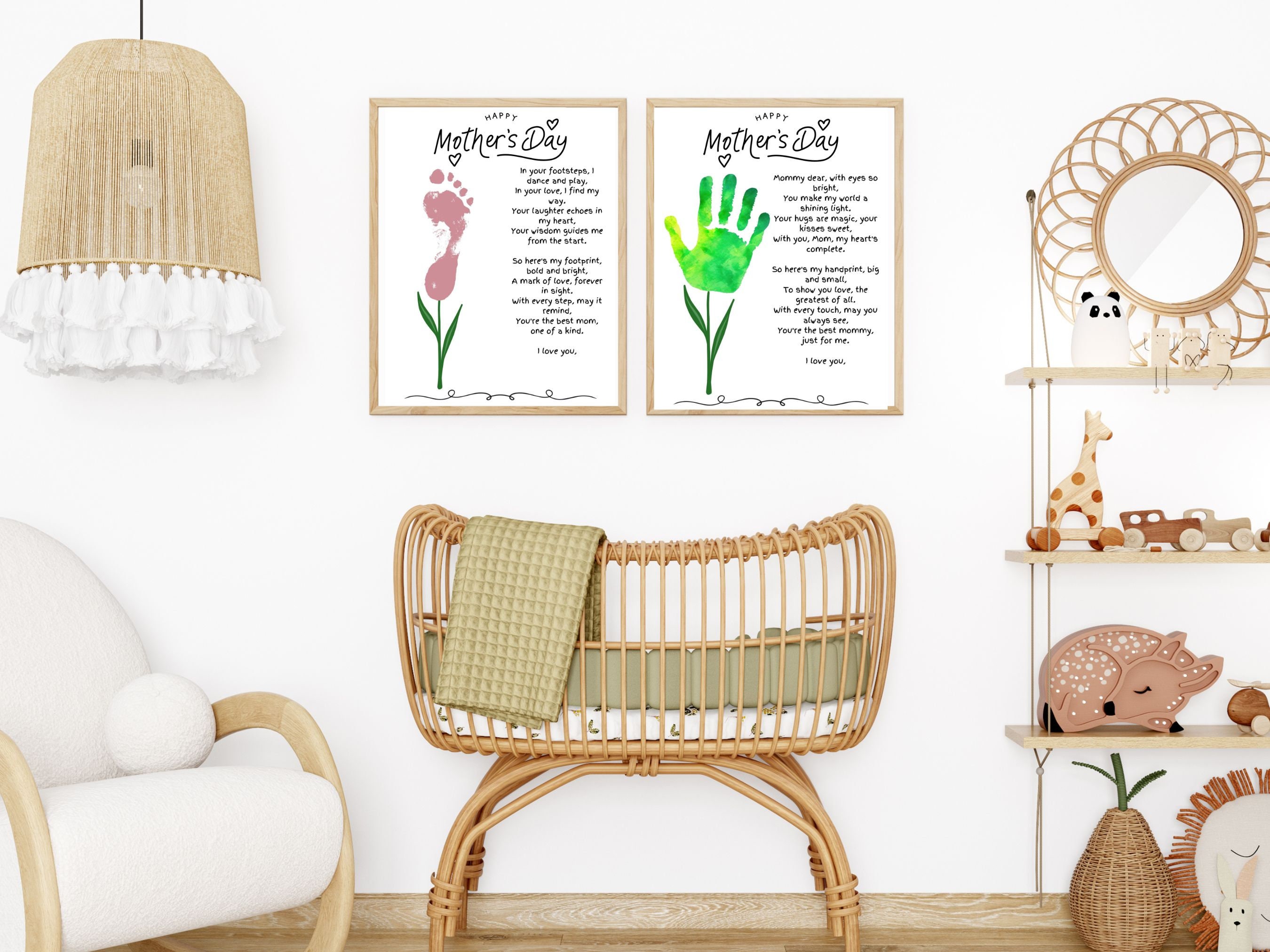 Flower Handprint Art, Mothers Day Handprint Footprint Craft for Babies ...