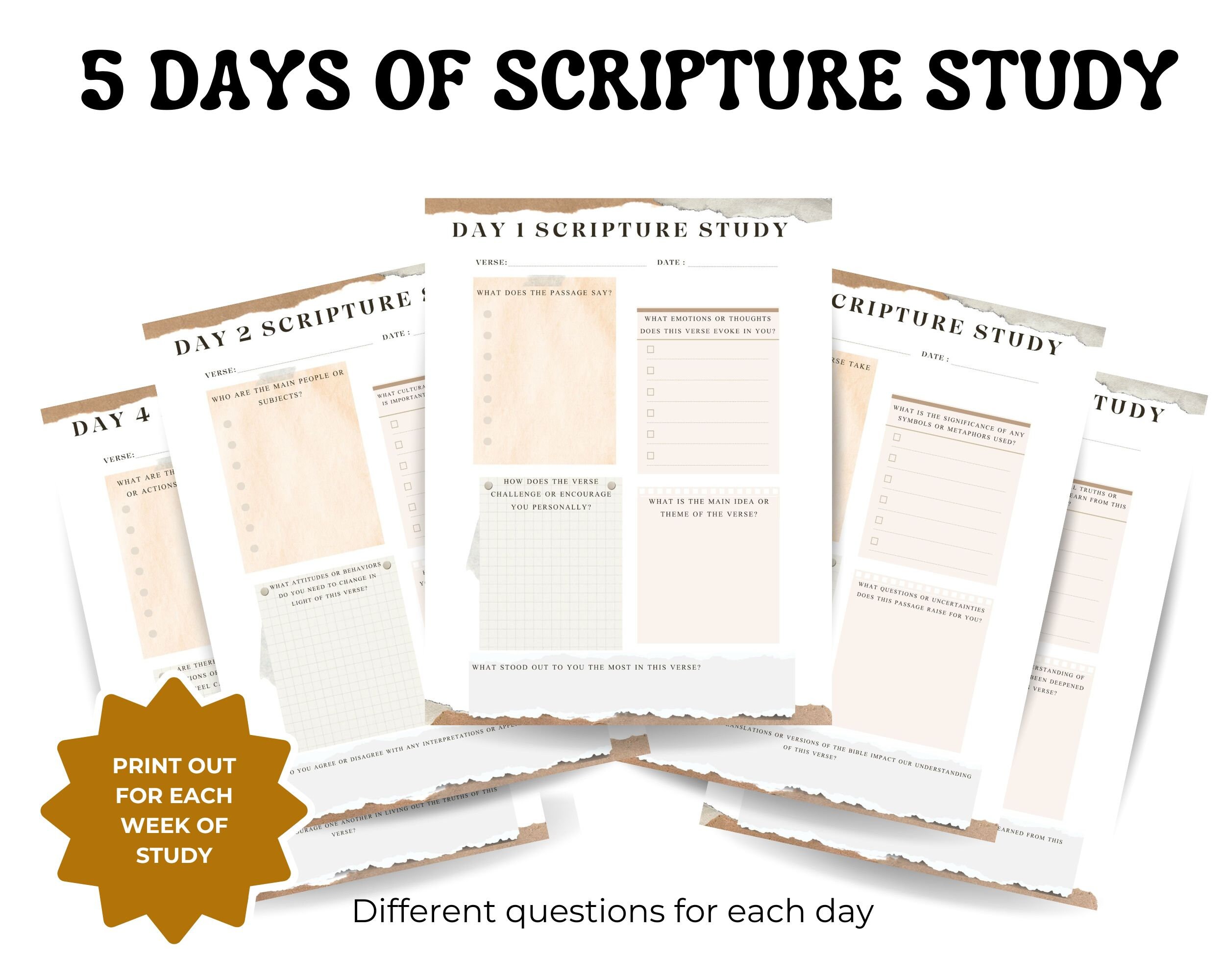 Printable Bible Study Bundle, Bible Reading Plan, Digital Bible Study ...