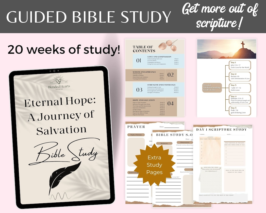 Printable Bible Study Bundle, Bible Reading Plan, Digital Bible Study ...