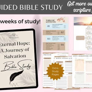 Printable Bible Study Bundle, Bible Reading Plan, Digital Bible Study, Bible Study Guide, Bible ...