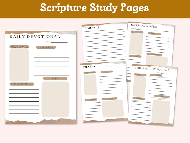 Printable Bible Study Bundle, Bible Reading Plan, Digital Bible Study ...