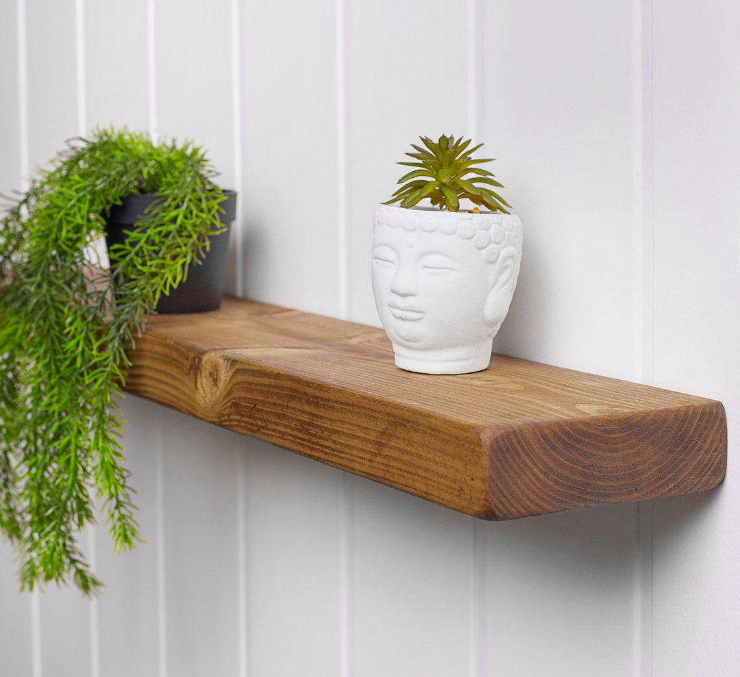Farmhouse Rustic Floating Shelf 15x4.4cm: Scaffold Board, Industrial ...