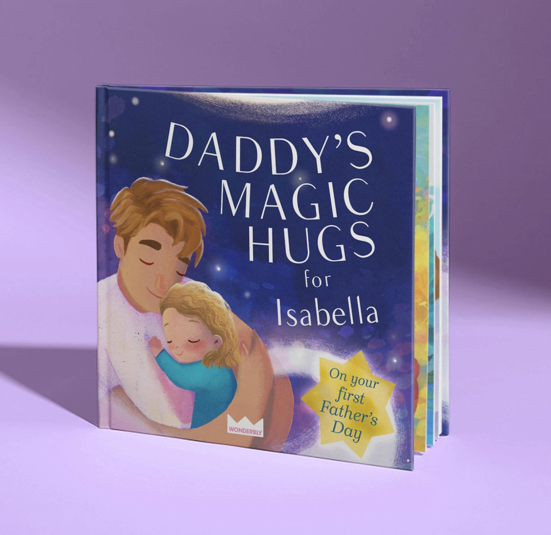 Daddy's Magic Hugs Personalised Book Gift for Father's Day Gifts for Dad, Papa Customised Story ...