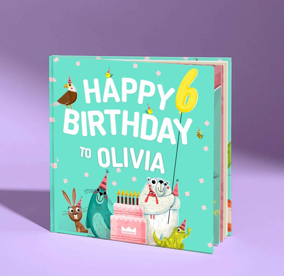 Happy Birthday to You Personalised Gift Book for Six Year Old Kids 6th ...
