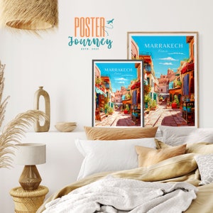 Marrakech Travel Poster - Morocco Wall Art for Home Decor, the Perfect ...
